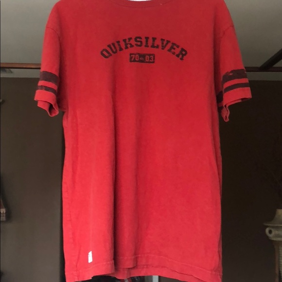 Quiksilver | Shirts | Quicksilver Mens Red Tshirt | Poshmark